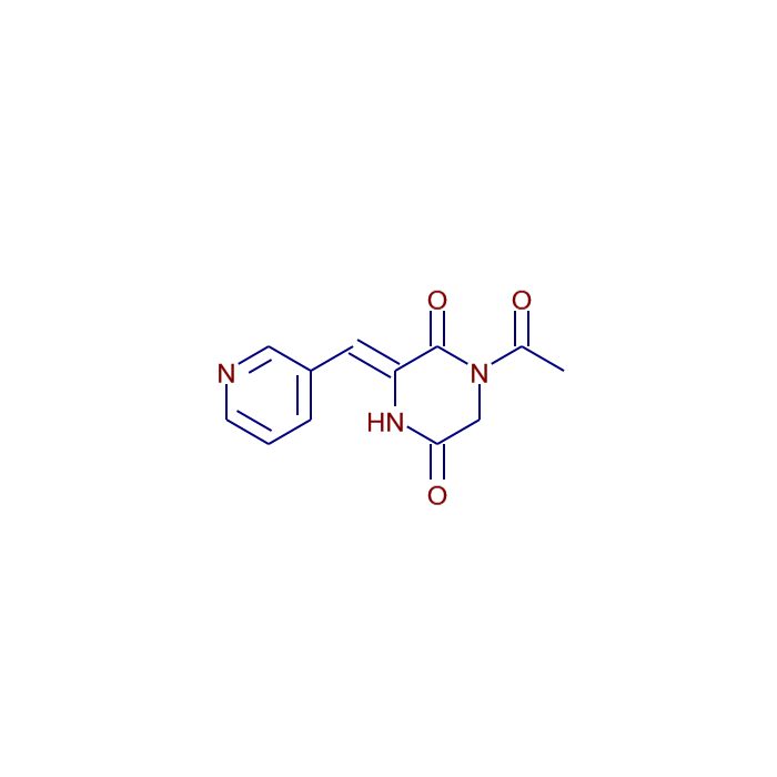 MzCloud 1 Acetyl 3 Pyridin 3 Ylmethylene Tetrahydropyrazine 2 5 Dione